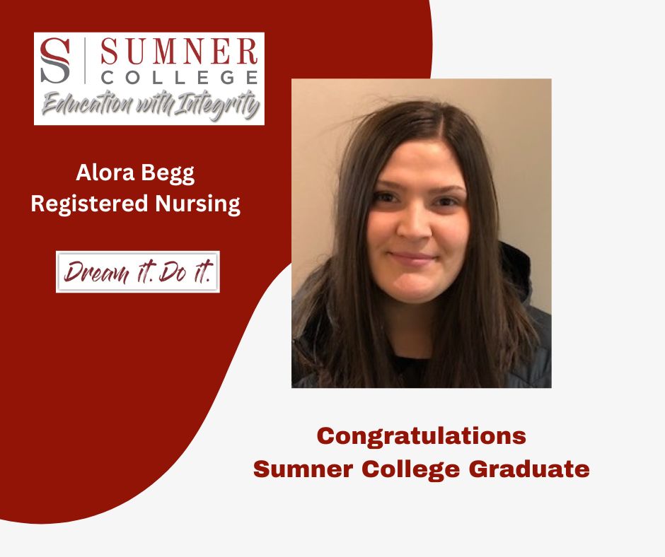 Congratulations Sumner College Graduate – Alora | Sumner College