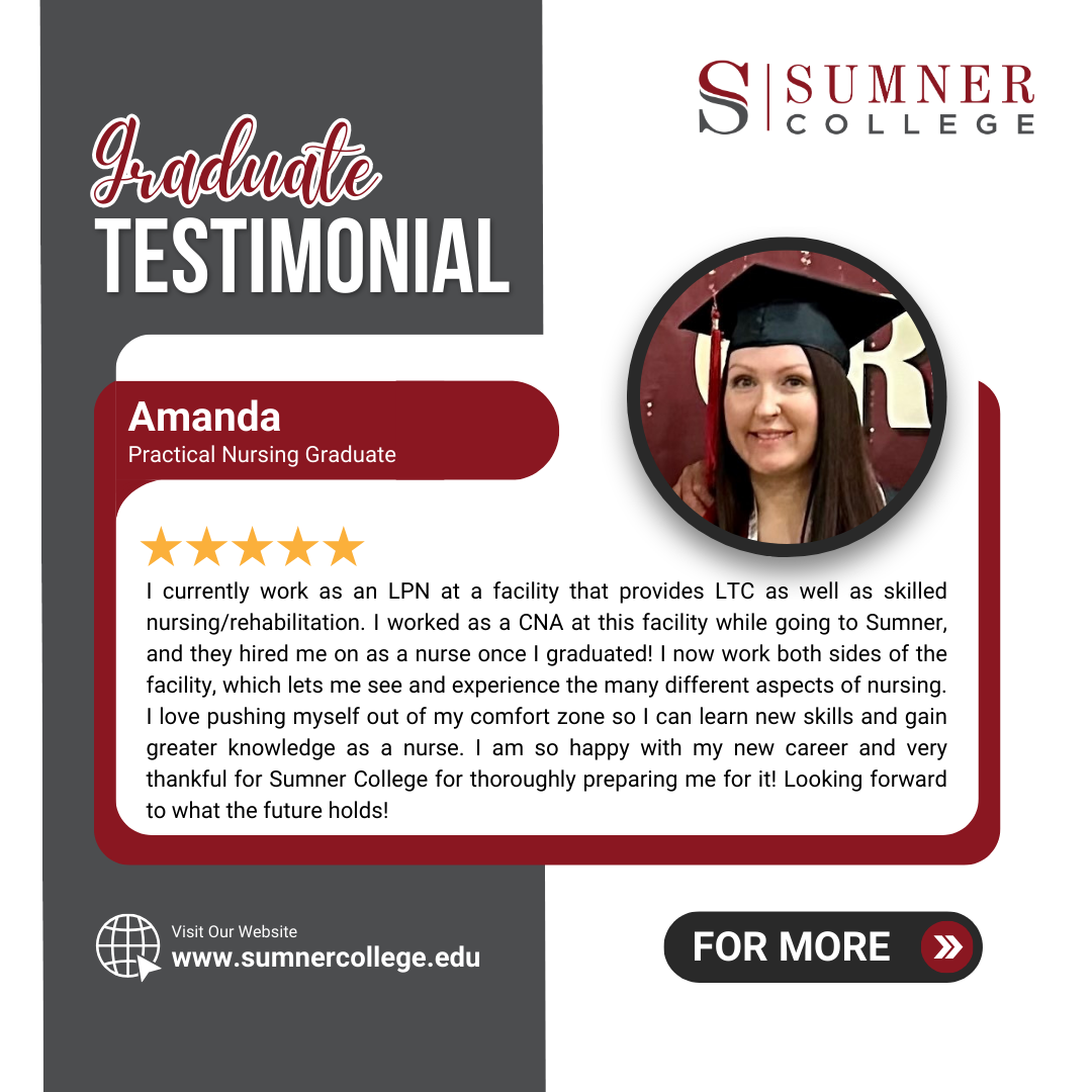 Meet Amanda – Sumner College Graduate | Sumner College